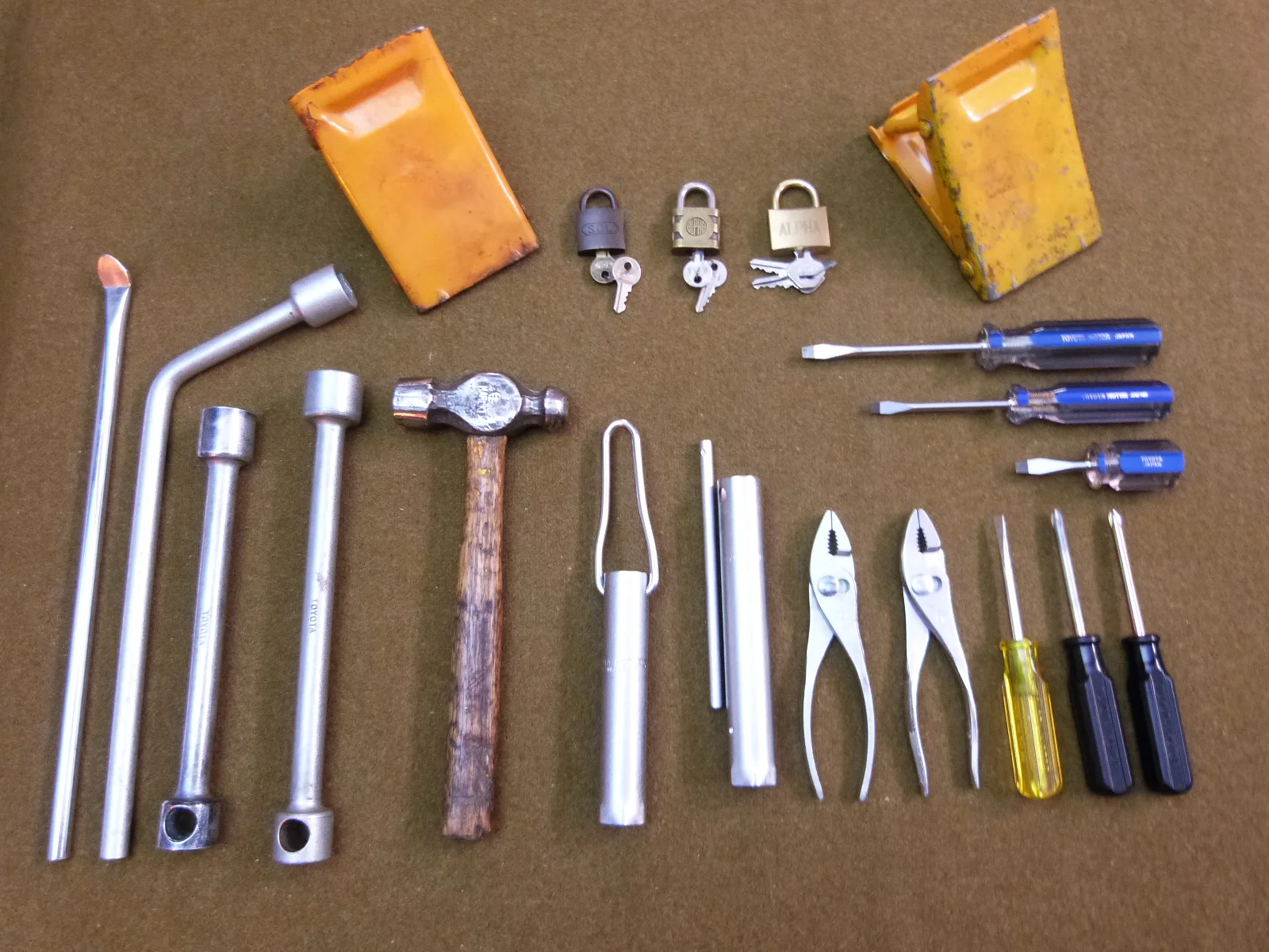 SOLD - Toyota Tools Lot - lug wrenches, hammer, plug wrenches, pliers ...