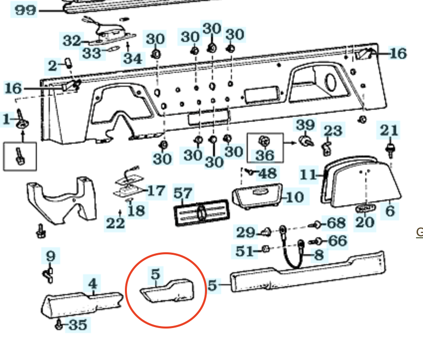 Wanted - Looking for lower center dash pad piece for '72-'82 FJ40 ...